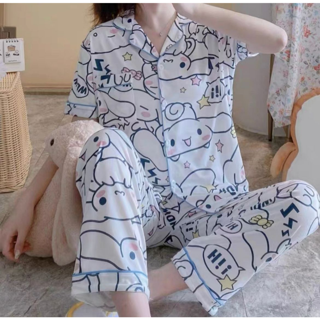 Jual PIYAMA CINNAMOROLL MELODY KUROMI HELLO KITTY POMPOMPURIN POCHACCO ...
