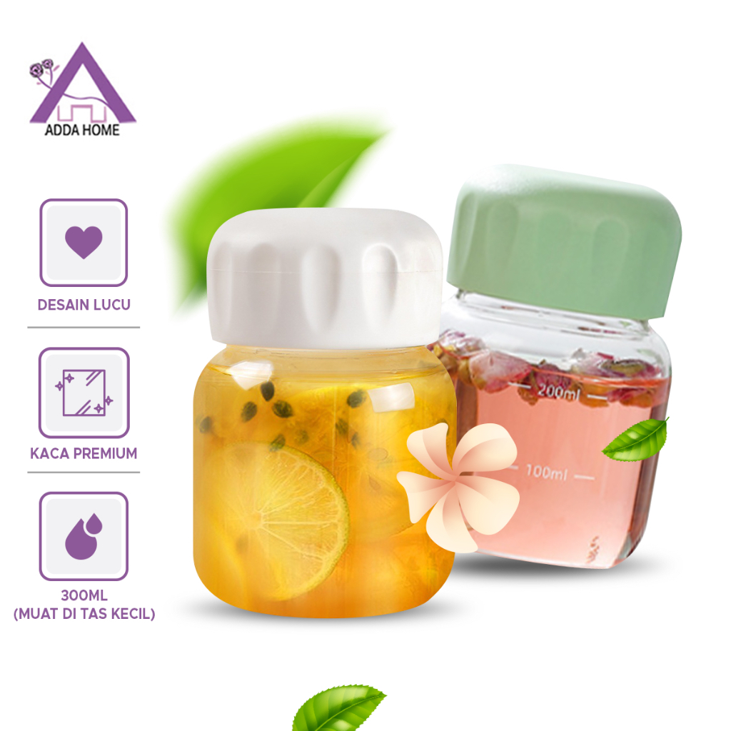 Jual Botol Minum Mini Jus Kopi Tea Dingin Dan Panas Kaca Tebal Kedap ...