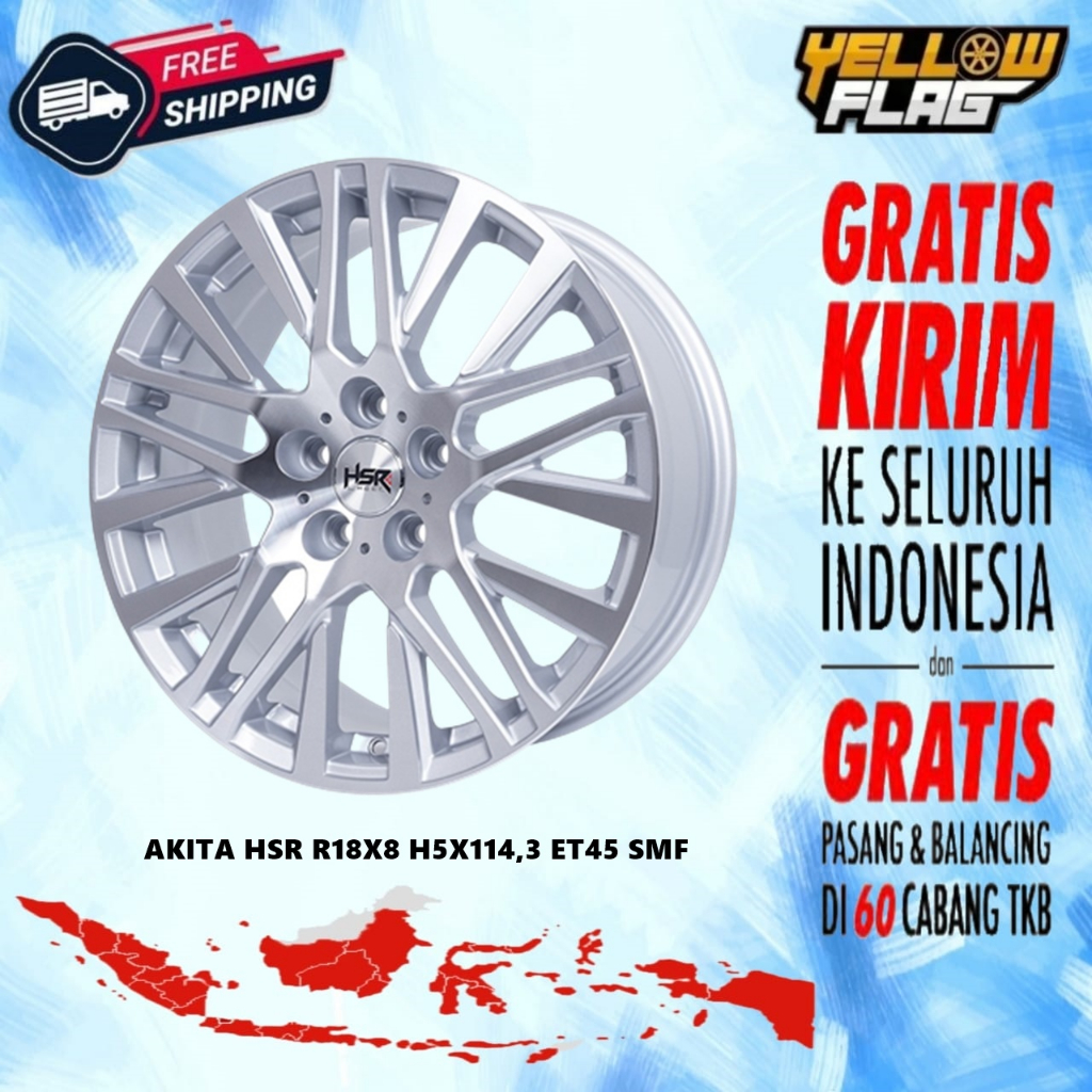 Jual Velg Mobil Oem Ring 18 HSR Akita Pcd 5x114,3 Velg Racing Camry Innova Xtrail | Shopee Indonesia