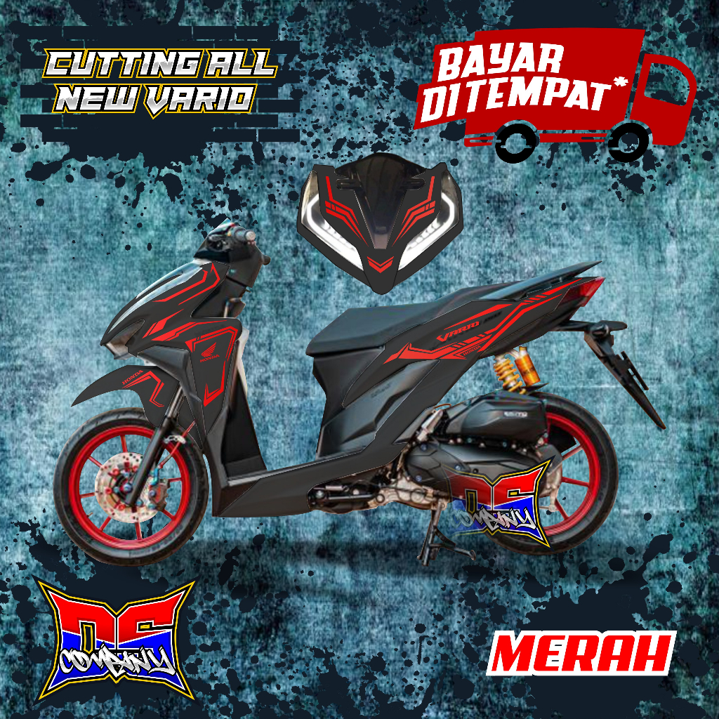 Jual Cutting Sticker Honda Vario 150 125 Aksesoris Motor Stiker All New Lis Striping Variasi ...