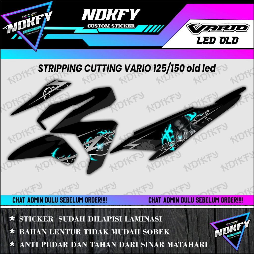 Jual STRIPING SIMPEL HONDA VARIO 125/150 LED OLD NEZUKO DEMON SLAYER SUDAH DI CUTTING | Shopee ...