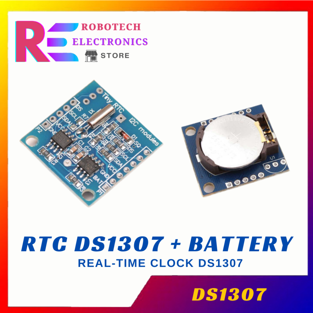 Jual RTC DS1307 Real Time Clock DS1307 - Free Battery | Shopee Indonesia