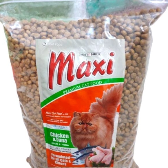 Jual Maxi Cat Repack 1kg Rasa Chicken Tuna Cat Food All Stages Paket ...