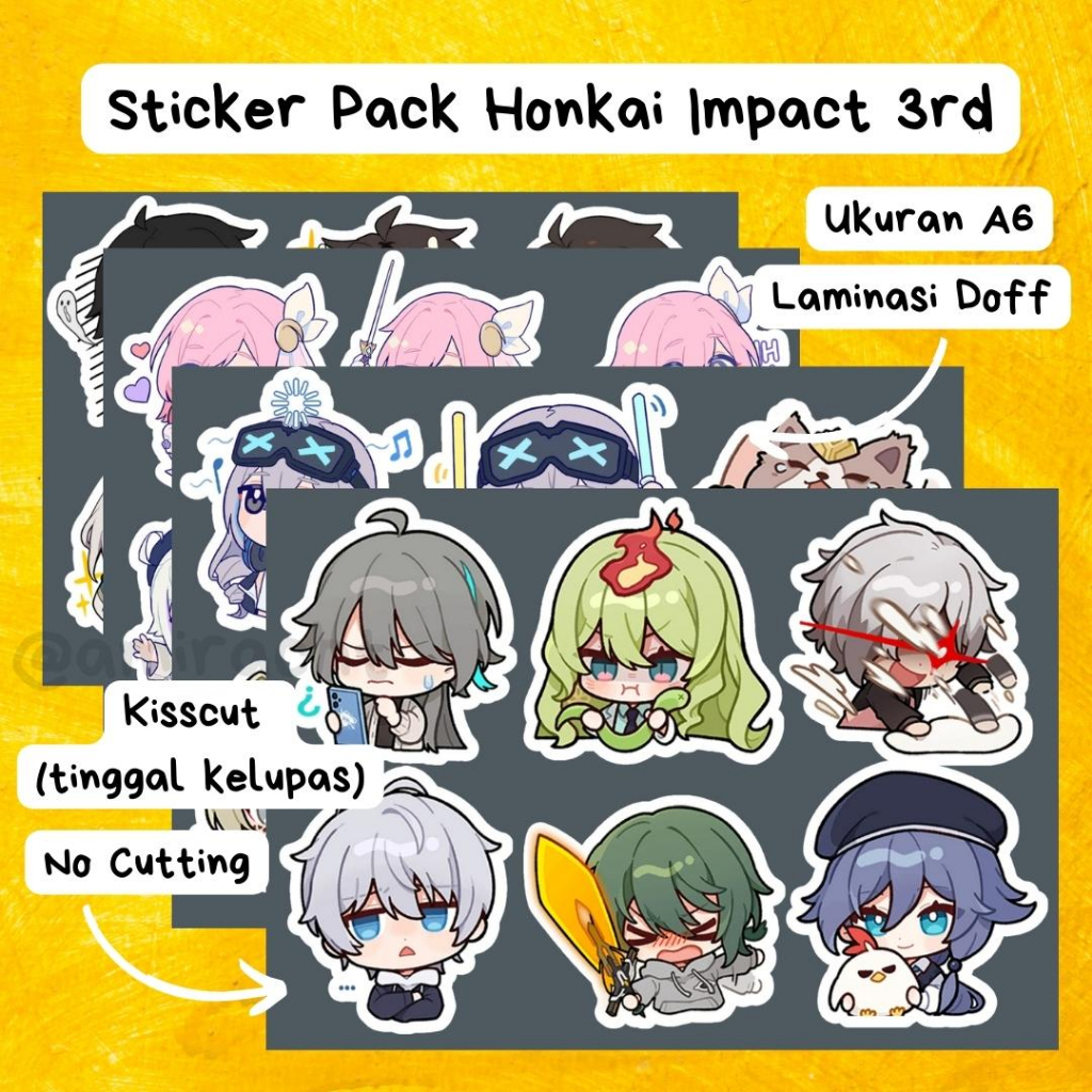 Jual Sticker Pack/Sheet Honkai Impact 3d Tinggal Kelupas | Shopee Indonesia