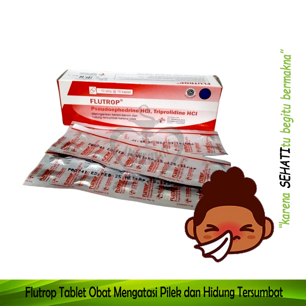 Jual Flutrop Tablet Meringankan Hidung Tersumbat | Shopee Indonesia