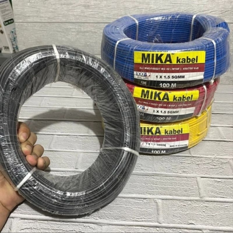 Jual HARGA PER 1 METER KABEL SERABUT TEMBAGA NYAF 1x1.5 MIKA TEMBAGA MURNI SNI | Shopee Indonesia