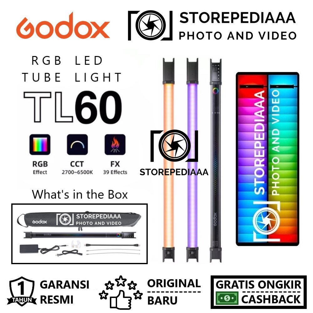 Jual Godox TL60 Tube Light LED RGB | Shopee Indonesia