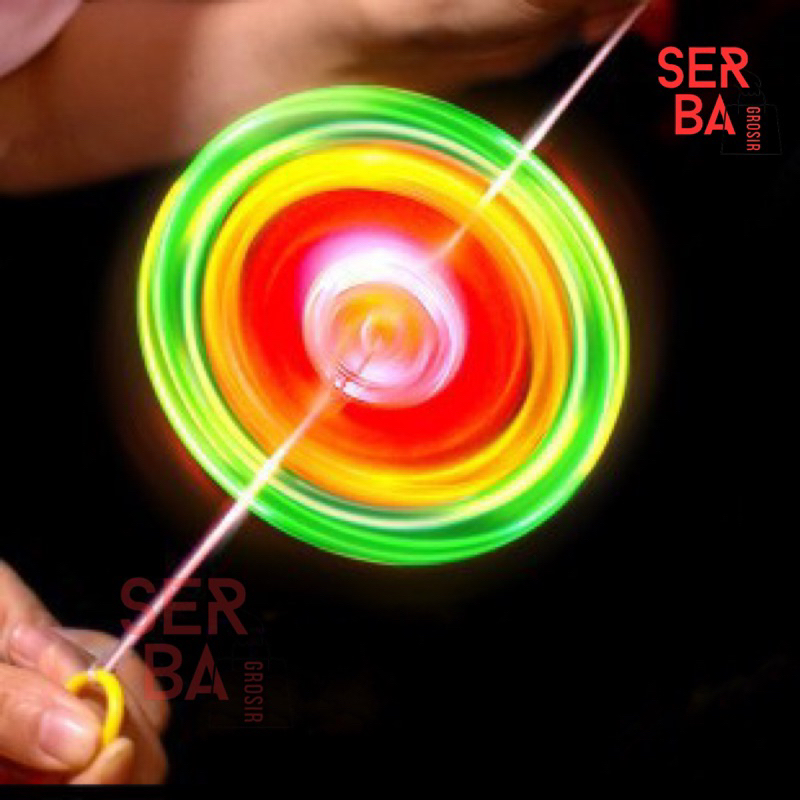 Jual SB- -Mainan Gasing Jantra Tarik Jadul Plastik LED / Gangsing ...
