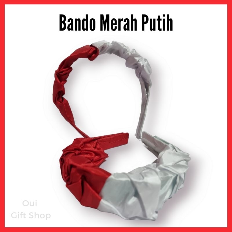 Jual BANDO MERAH PUTIH / PITA RAMBUT MERAH PUTIH / AKSESORIS RAMBUT HUT ...