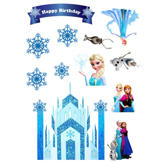 Jual Topper FROZEN Custom/Hiasan Kue ULTAH Tema Frozen | Shopee Indonesia