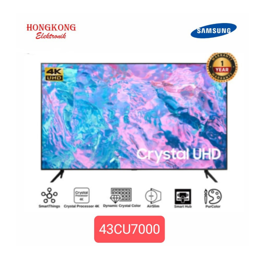 Jual SAMSUNG 43CU7000 LED SMART TV CRYSTAL UHD 4K QA43CU7000 43 INCH ...