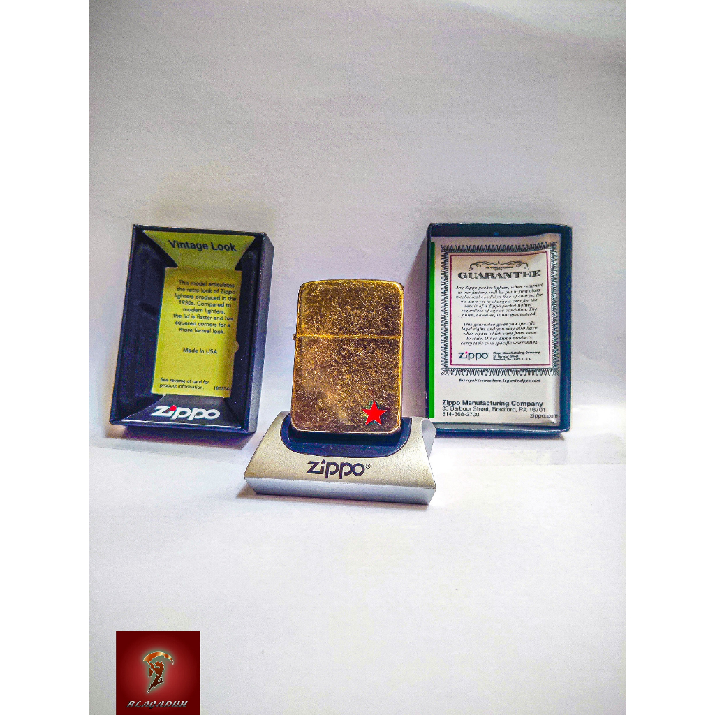 Jual ZIPPO FULL RUST WITH RED STAR ORIGINAL MADE IN USA | Shopee Indonesia