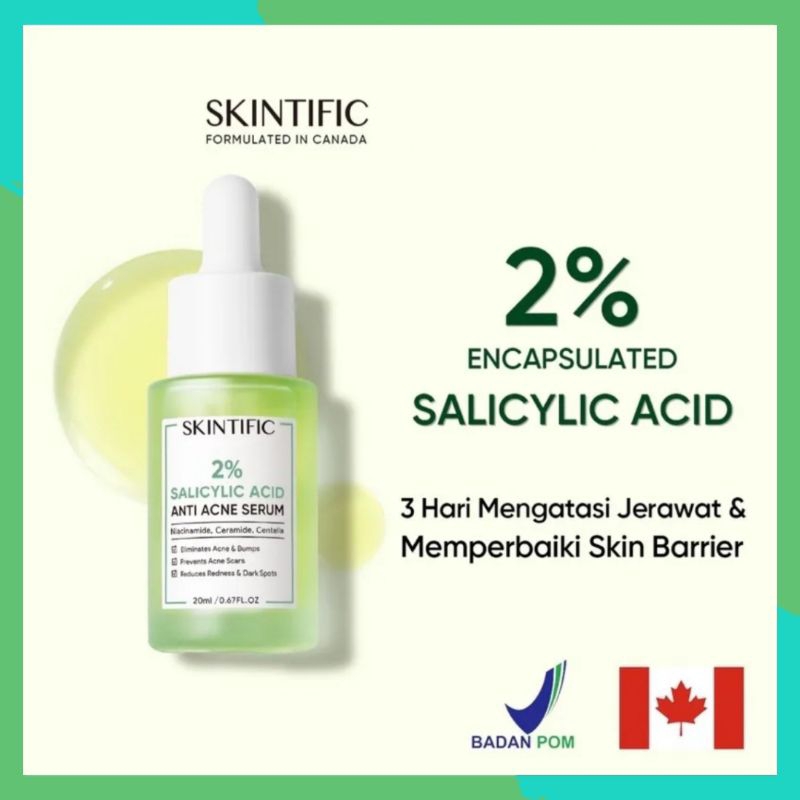 Jual SKINTIFIC Anti Acne Serum Acne Spot with 2% Salicylic Acid ...