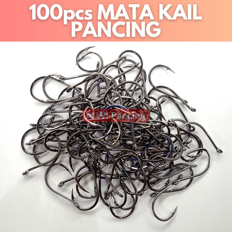 Jual 100PCS MATA KAIL PANCING IMPORT BLACK NICKEL N0.1-8 | Shopee Indonesia