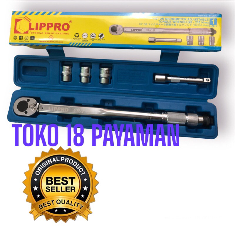 Jual KUNCI TORSI 28 - 210 NM kunci momen LIPPRO JAPAN ORIGINAL / TORQUE ...