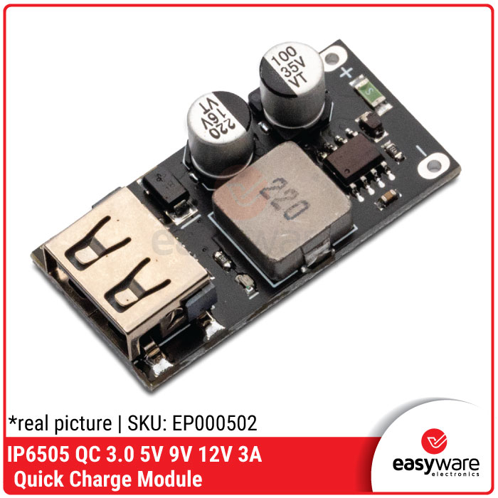 Jual USB Fast Charging Module QC 3.0 Module 36W 12-24V IP6505 MH-KC24 | Shopee Indonesia