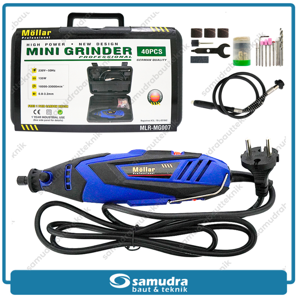 Jual MOLLAR MG007 Mini Die Grinder Heavy Duty Bor Tuner Set Gerinda Tangan | Shopee Indonesia