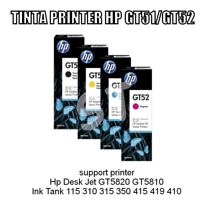 Jual Tinta HP GT51 / GT52 Untuk Printer GT5810 GT5820 | Shopee Indonesia