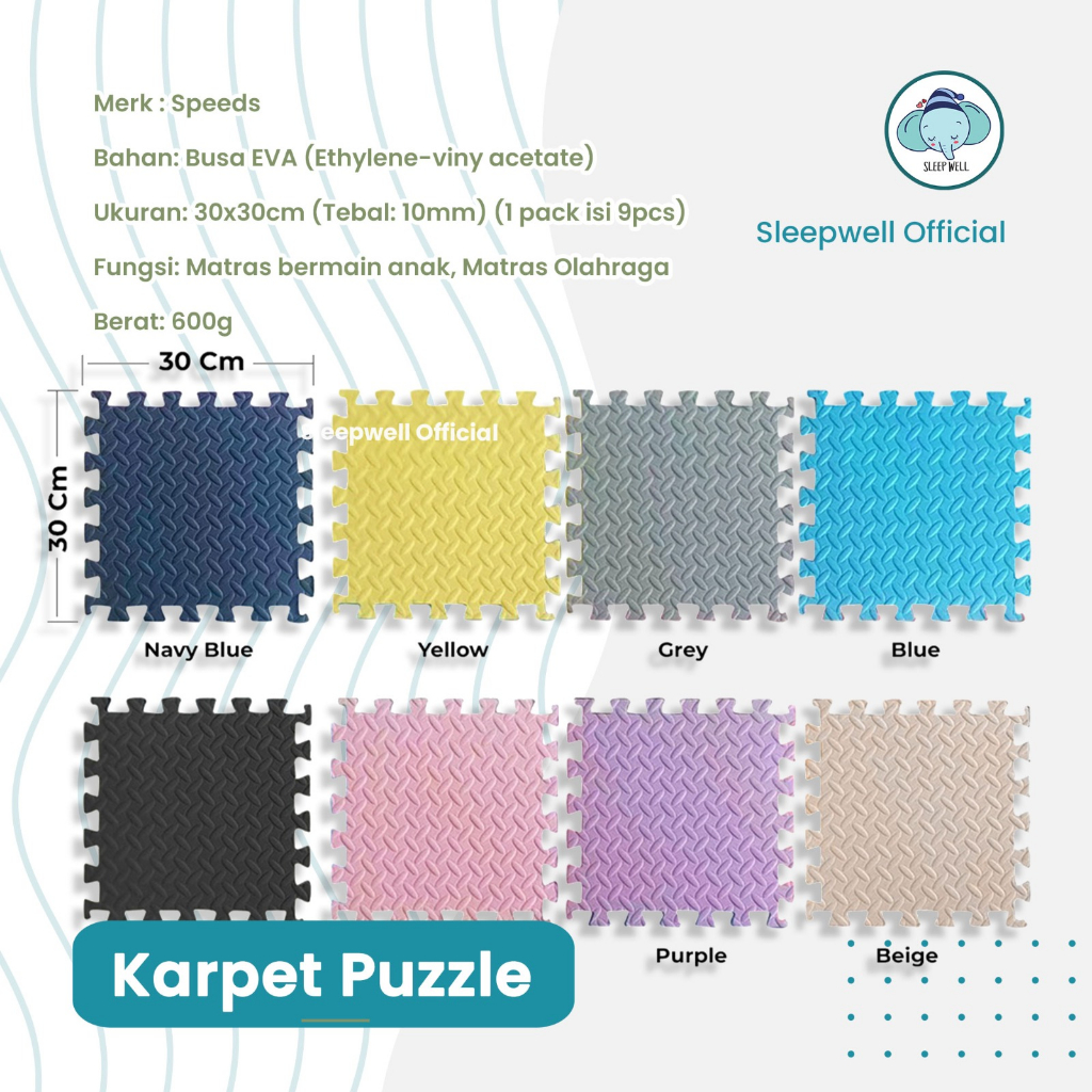 Jual Karpet Puzzle Speeds Eva Foam 30x30cm Matras Bermain Anak / Matras ...