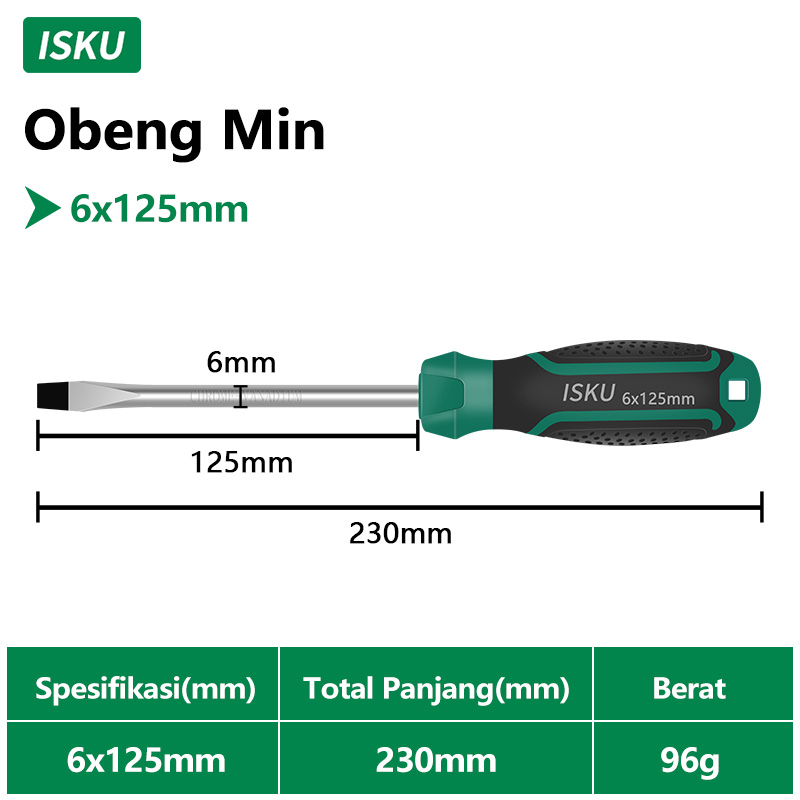 Jual ISKU Obeng Plus Minus Magnet/Screwdriver Sets Alat Perkakas obeng ...