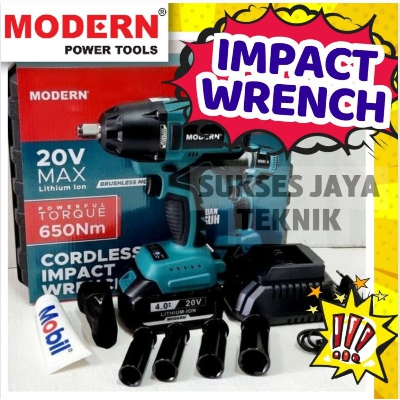 Jual Cordless Impact Wrench M65 Modern M-65 Mesin Pembuka Baut Motor ...