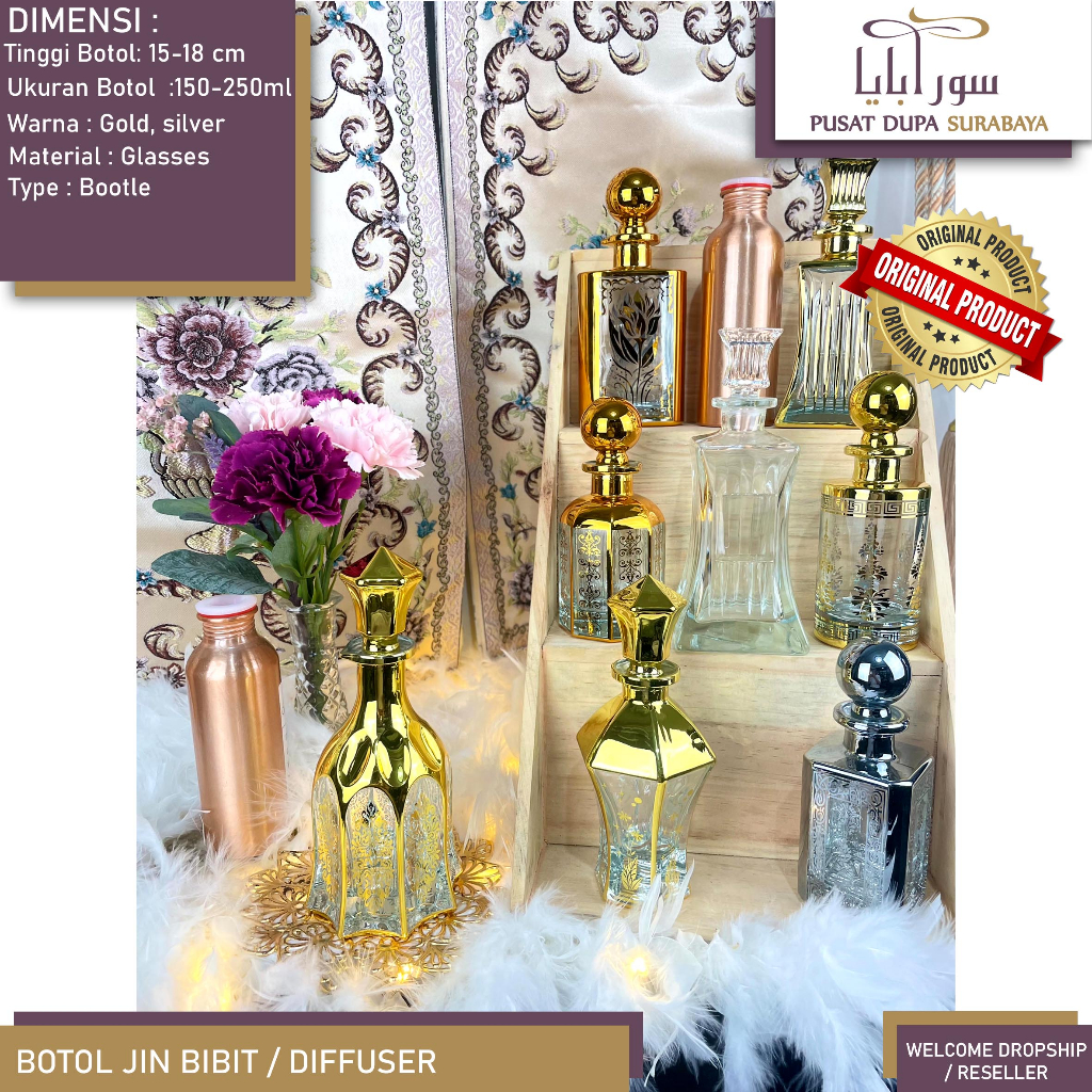 Jual Botol Casa Display Jin bibit parfum/diffuser/PREMIUM KACA | Shopee ...