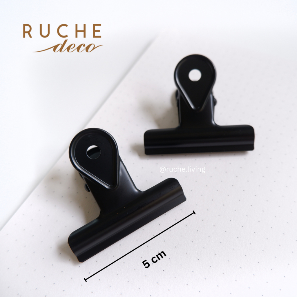 Jual RUCHE DECO - Bulldog Binder Clip - JEPITAN KERTAS AESTHETIC WARNA ...