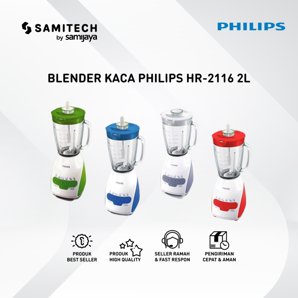 Jual BLENDER PHILIPS 2IN1 HR-2116 / HR 2116 KACA 2 LITER BERGARANSI ...