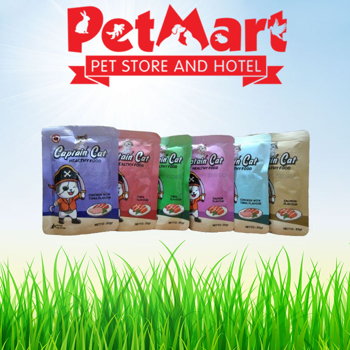 Jual Captain Cat Food 85gr Makanan Kucing Wet Food Pouch Adult Kitten ...