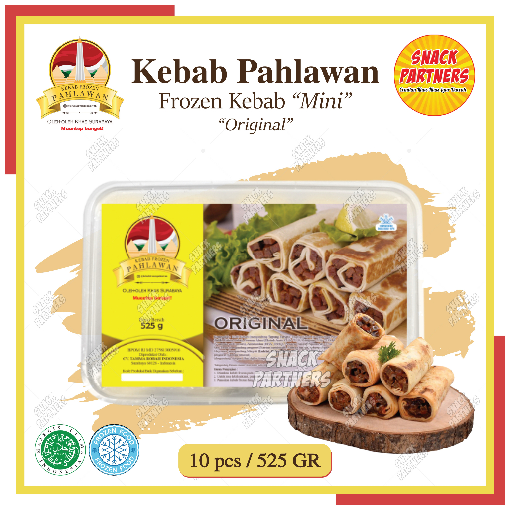 Jual KEBAB PAHLAWAN Mini Daging Sapi Original 10 PCS / 525 GR - FROZEN ...