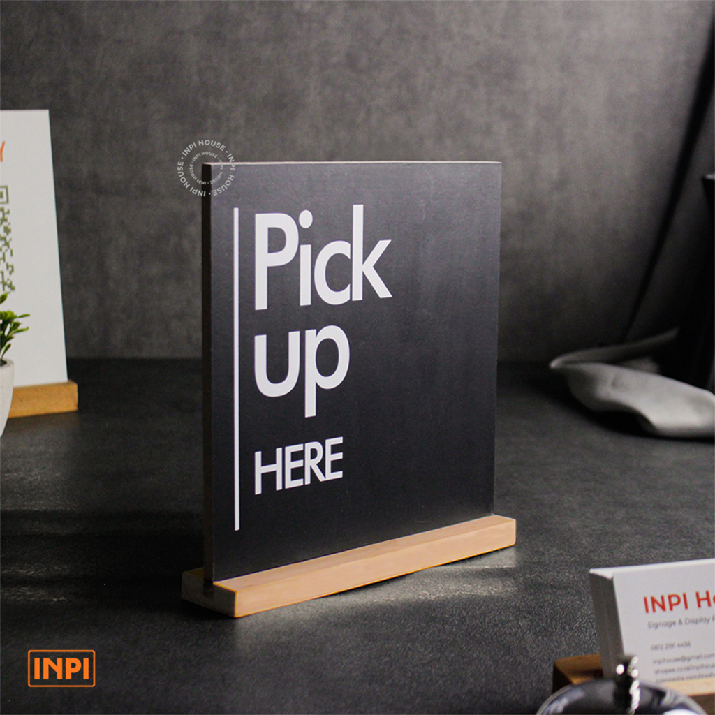Jual signage pick up here - Coklat | Shopee Indonesia