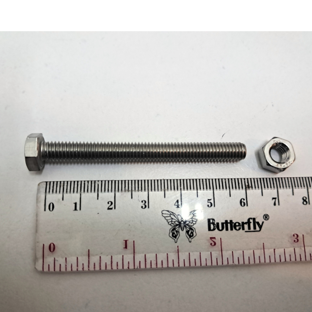Jual Baut Mur Hex M6x60 Stainless steel 304 BM Hex Stainless 6x60 Baut ...