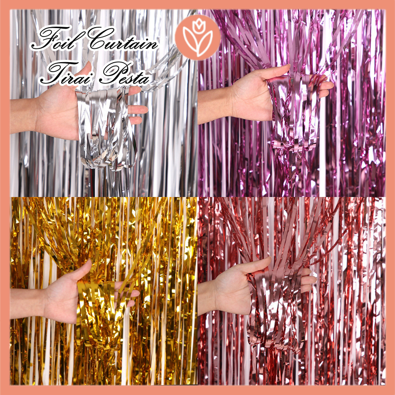 Jual TULIP PAPERIE ★ FOIL CURTAIN TIRAI FOIL ULANG TAHUN BIRTHDAY TIRAI ...