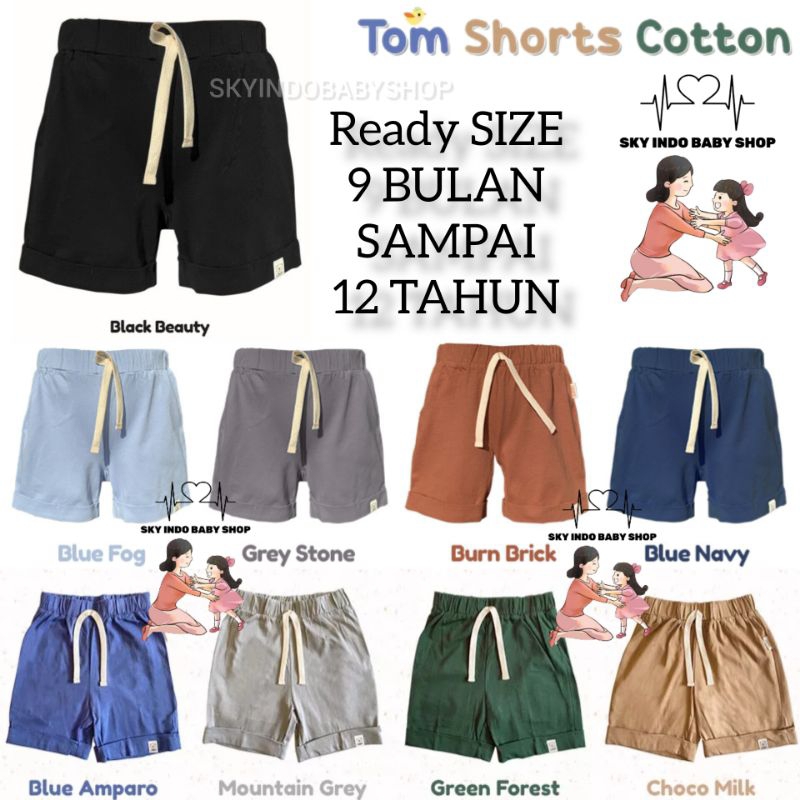 Jual Libby Baby | Celana Pendek | Tom Short Cotton | Motif Warna Polos Cotton | Untuk Bayi ...