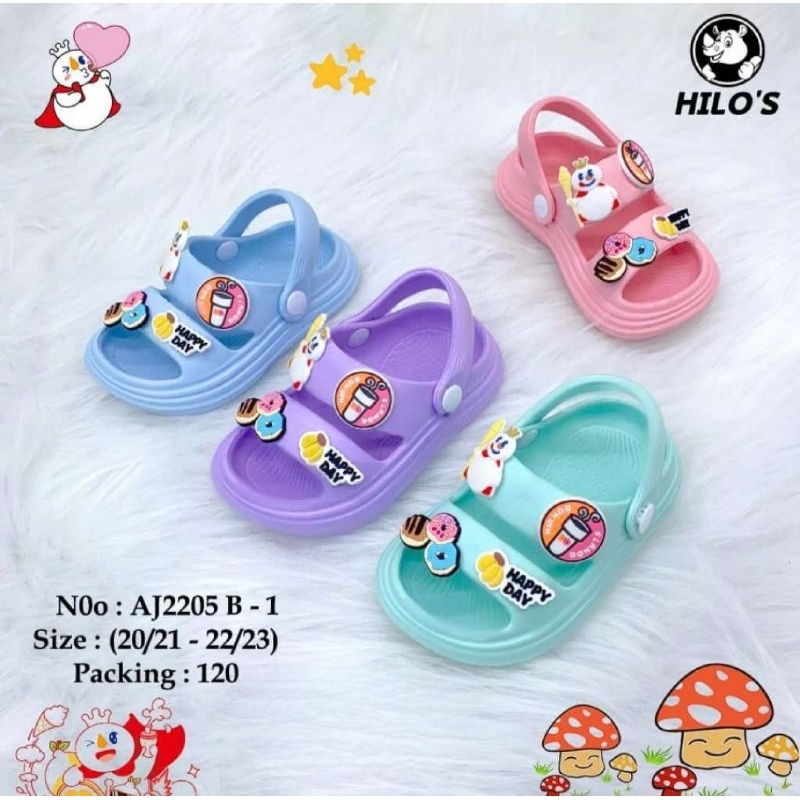 Jual SANDAL ANAK MIXUE LET BELAKANG 2205 DUNKIN DONUT size bayi 20 ...