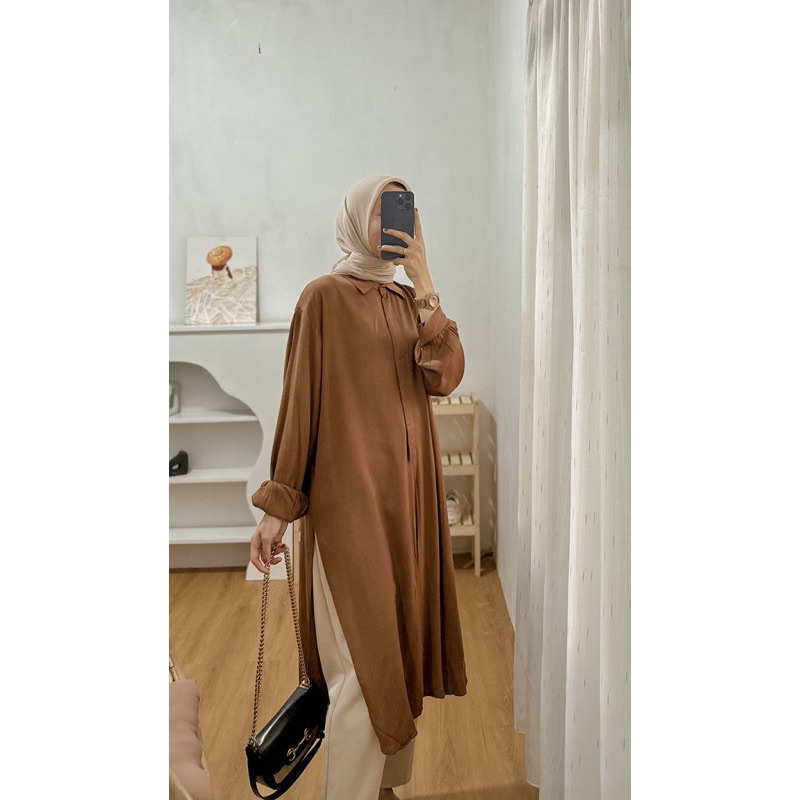 Jual Marsya Tunik Rayon Polos Rayon Twill Kemeja Tunik Polos LD 115 by ...