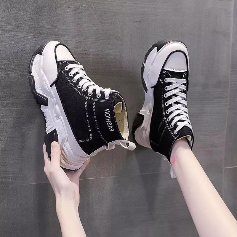 Jual Biang93 Store Sepatu Sneakers Wanita Boots Modis Casual Perempuan ...