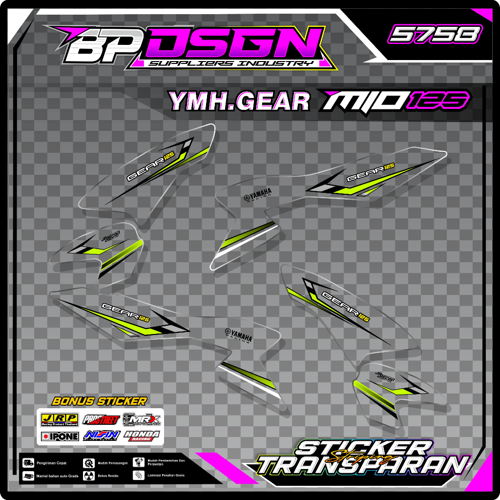 Jual STRIPING TRANSPARAN YAMAHA GEAR 125 - STICKER STRIPING YAMAHA MIO ...