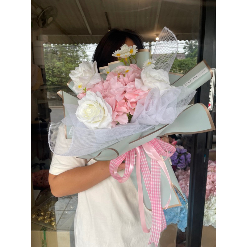 Jual Buket Bunga Pastel Bucket Bunga Palsu Wisuda Bouquet Bunga ...