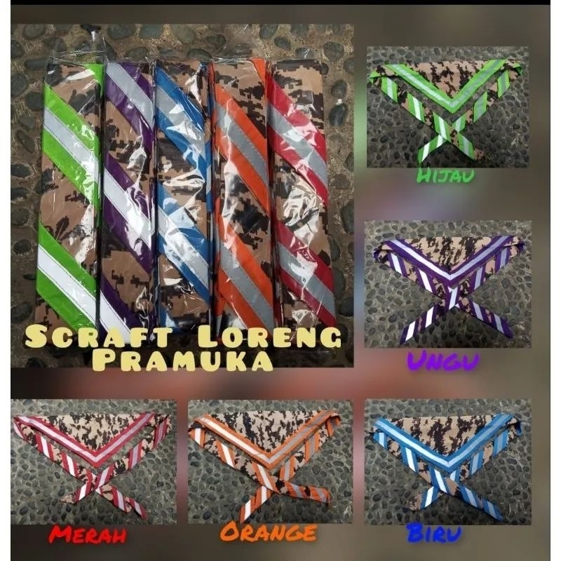 Jual COD/ Scraf loreng pramuka scout / SKRAF PRAMUKA LORENG/SCRAF ...