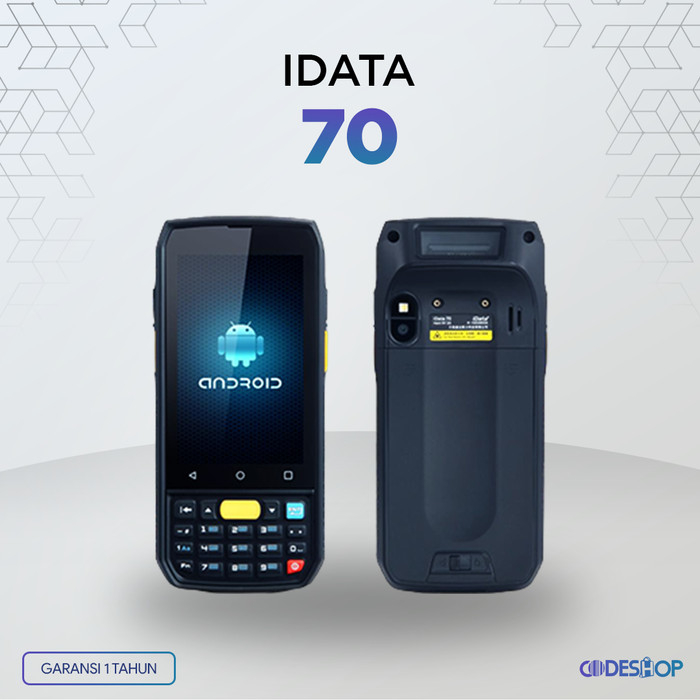 Jual iData 70 Mobile Scanner Barcode Android Scan 1D & 2D Wifi NPC ...