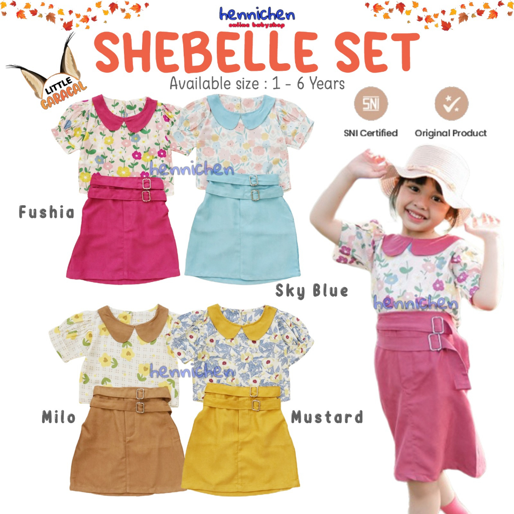 Jual LITTLE CARACAL SHEBELLE SET BAJU PENDEK ROK PENDEK SETELAN BAJU ...