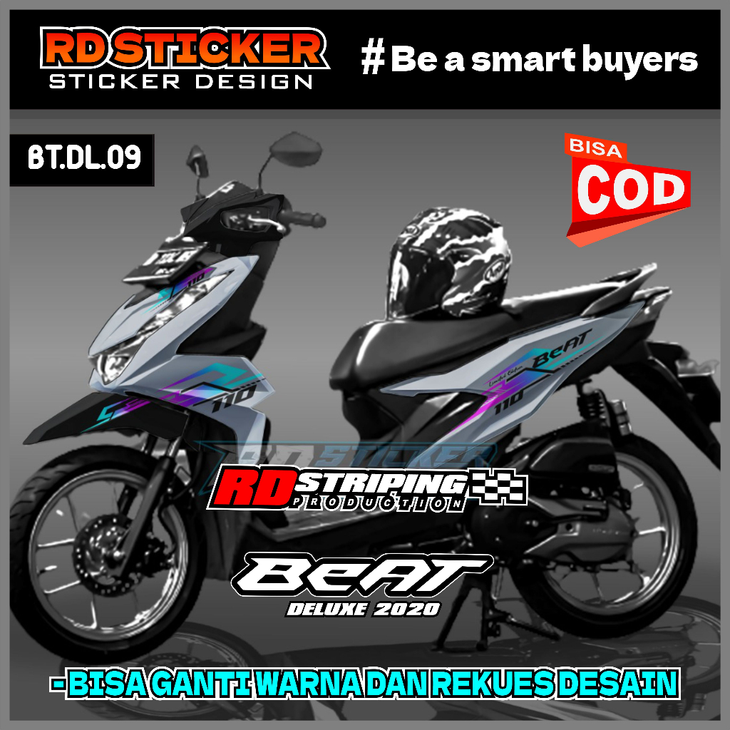 Jual DECAL STICKER BEAT NEW DELUX DESAIN RAINBOW FULLBODY- DECAL BEAT ...