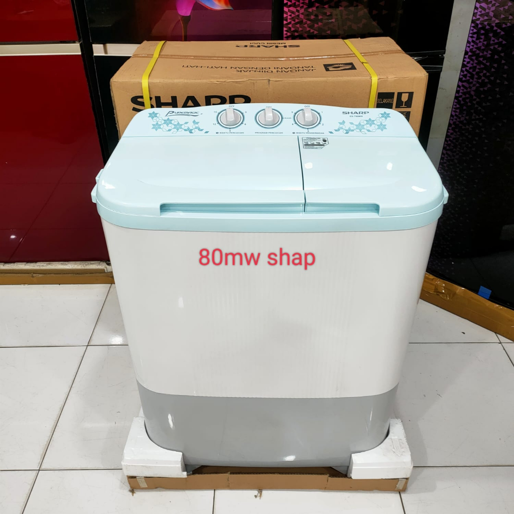 Jual Mesin Cuci 2 Tabung 8KG Sharp Es-T80mw Puremagic / Sharp Es-T70mw ...