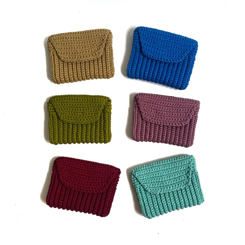 Jual Dompet Rajut Kartu dan Koin | Card Holder Crochet | Coin Purse ...