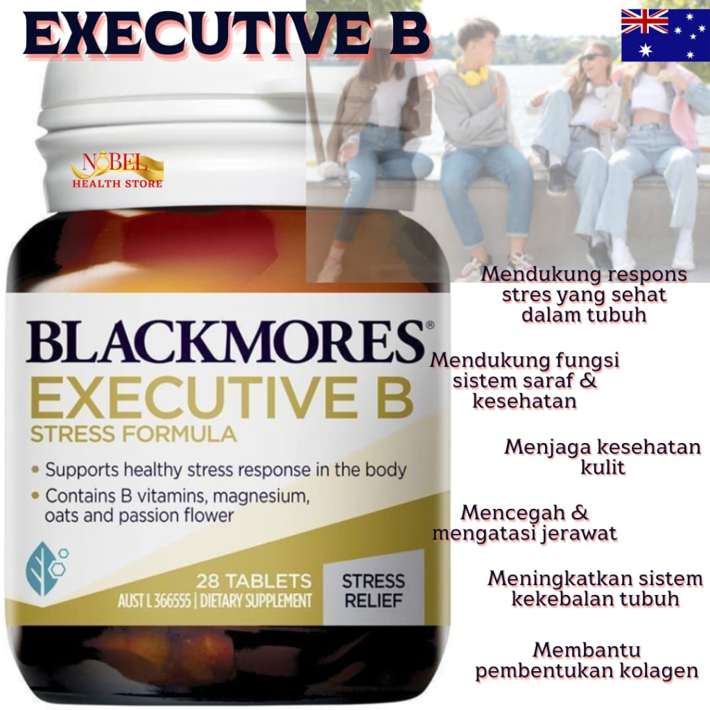 Jual blackmores executive b vitamin b stress support 28 tablets ...