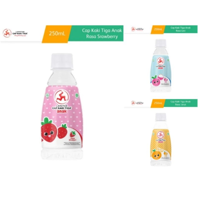 Jual Larutan Cap Kaki Tiga Anak 250 ml Penyegar Cap Kaki 3 Botol / Pet | Shopee Indonesia