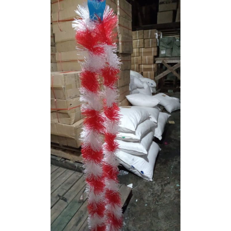 Jual Slinger Merah Putih ulat bulu panjang 2 meter | Shopee Indonesia