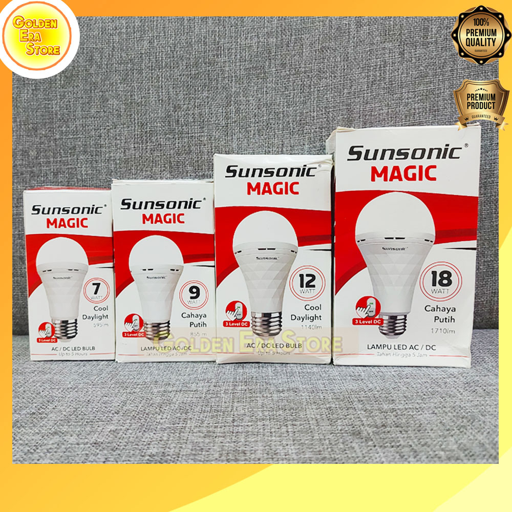 Jual LAMPU SUNSONIC MAGIC 7W 9W 12W 18W / Lampu Emergency Led Buld ...