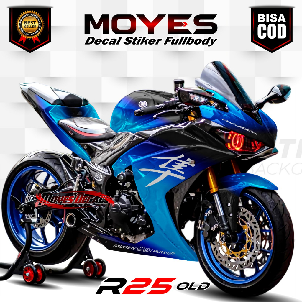 Jual Decal Fullbody Yamaha R25 Sticker Motif Twotone(COD) | Shopee ...
